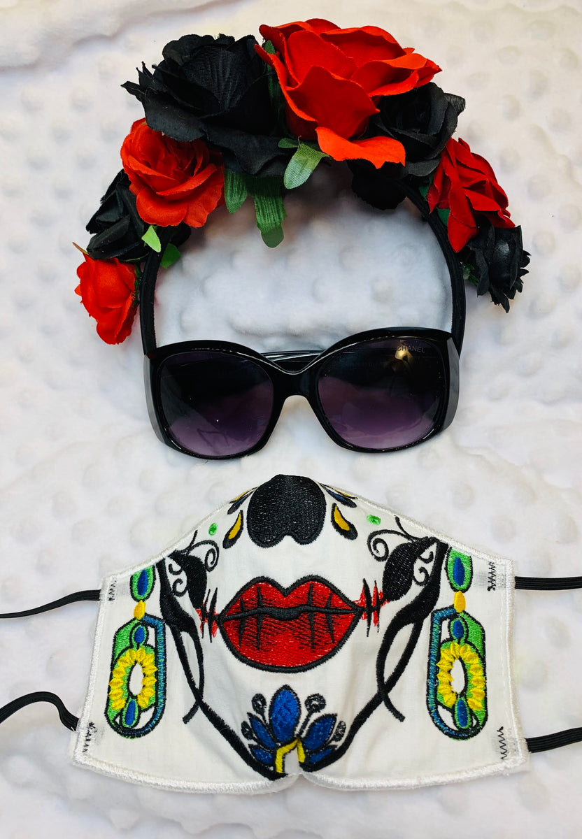 Washable Face Mask - La Calavera Catrina de Dia de Los Muertos – Gumbo ...